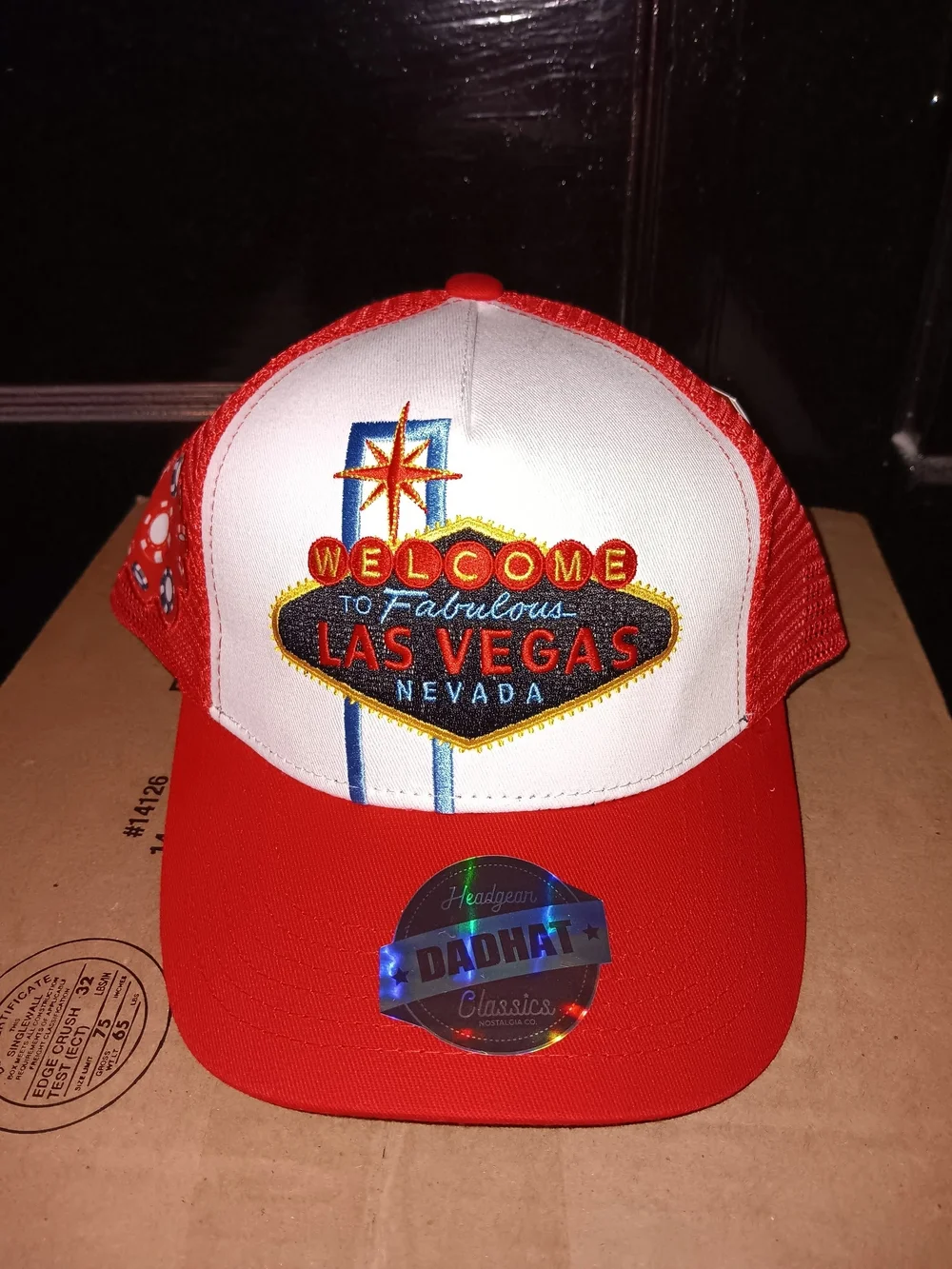 Headgear Classics | Accessories | Red And White Las Vegas Trucker Hat ...